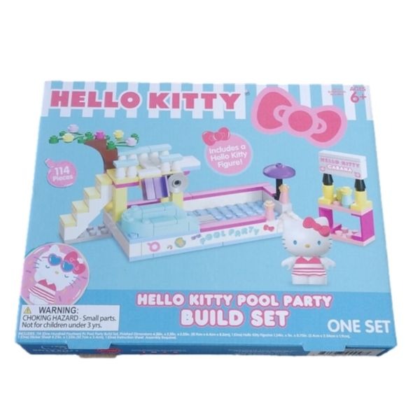 Hello Kitty Pool Party Building Bricks Set – Brickbrats.biz