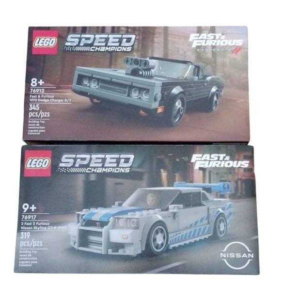 Lego 75912 Fast & Furious 1970 Dodge Charger + 76917 Nissan Skyline GT ...